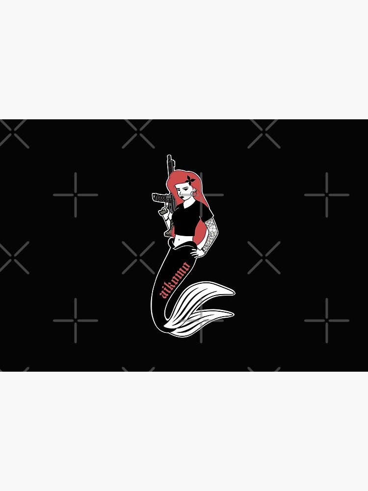 "Mermaid with Gun" Mask for Sale by aikomo | Redbubble