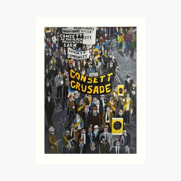 "Consett Crusade 1980" Art Print for Sale by CrossanArt | Redbubble