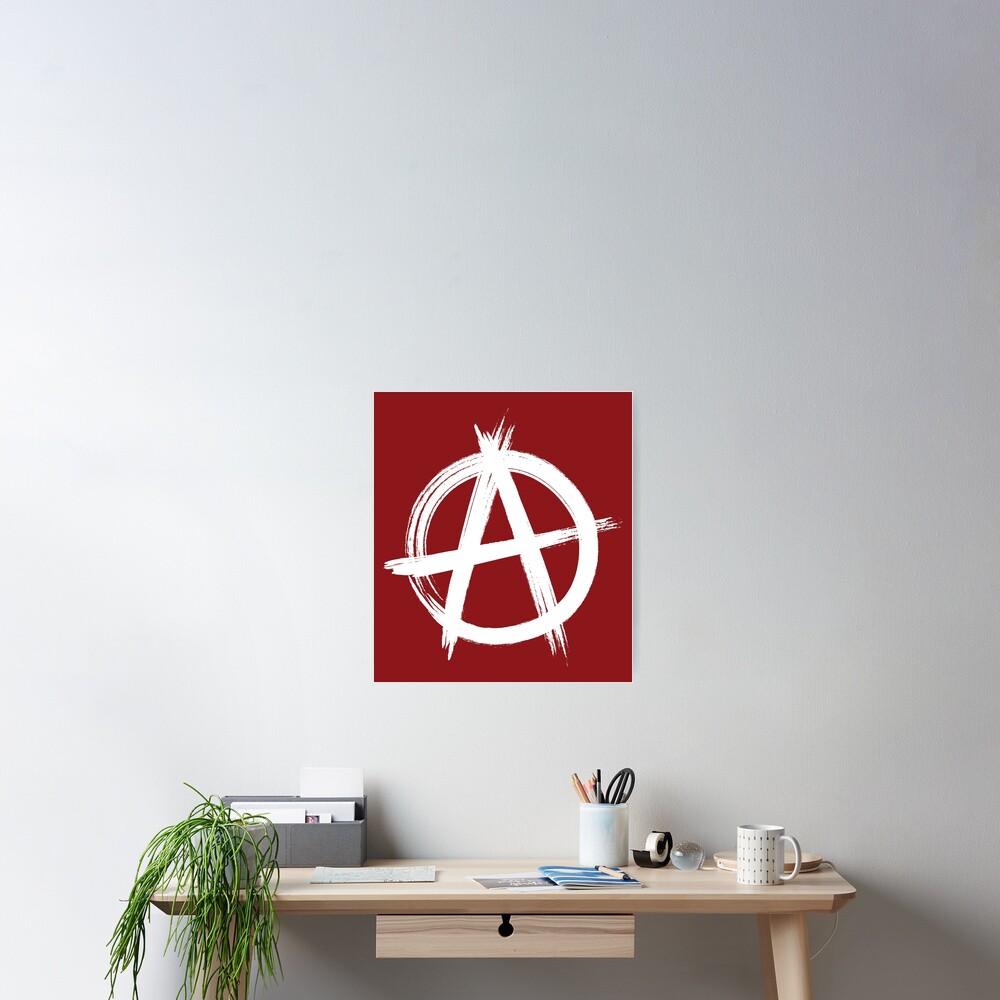 "Circle-A Anarchy Symbol (dark t-shirt version)" Poster by lyubomir ...