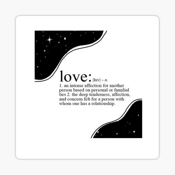 "LOVE | luv | Definition" Sticker by peachiesarts | Redbubble