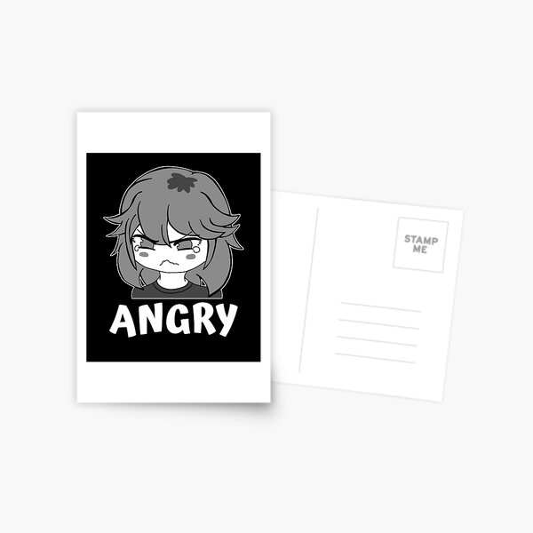 "Funny Anime Manga Angry Pout Face Little Girl Cute Meme" Postcard by ...