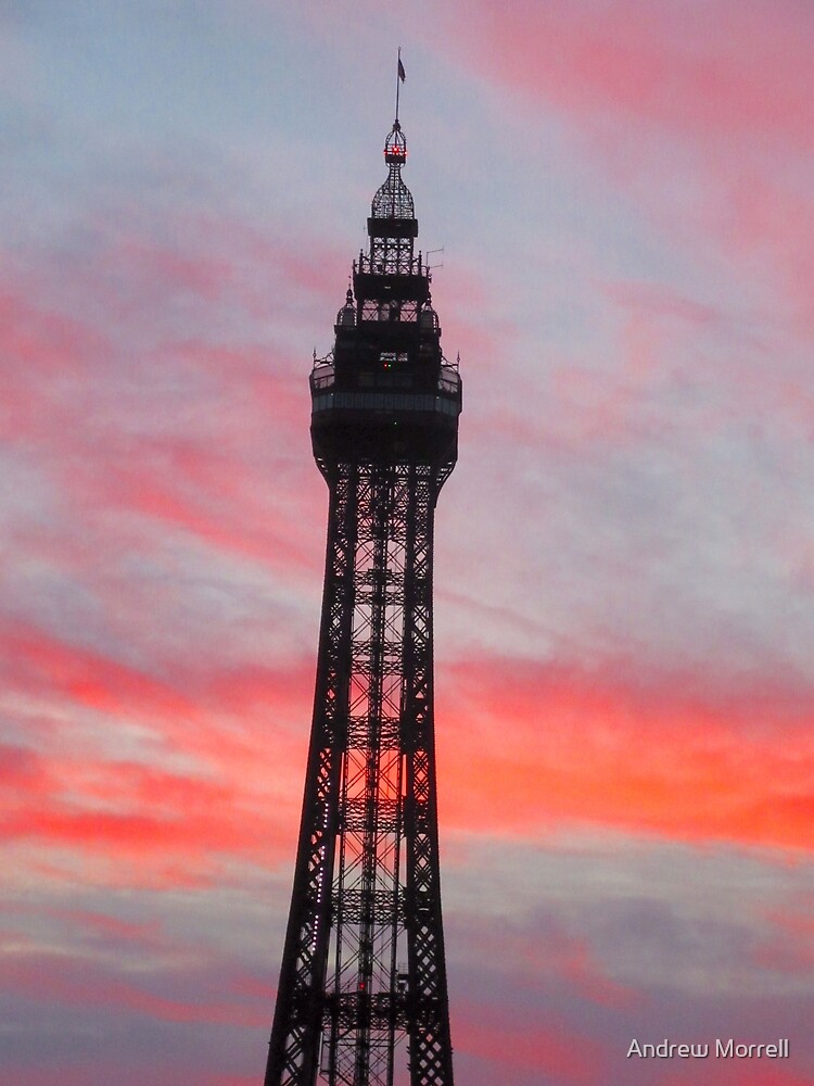 "Blackpool Tower Sunset" Poster for Sale by A-Morrell-Art | Redbubble
