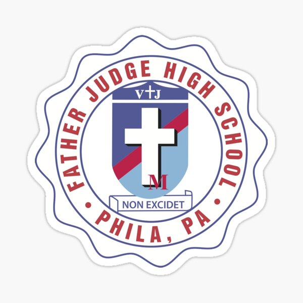"Father Judge White Logo" Sticker for Sale by BryceWhiite | Redbubble