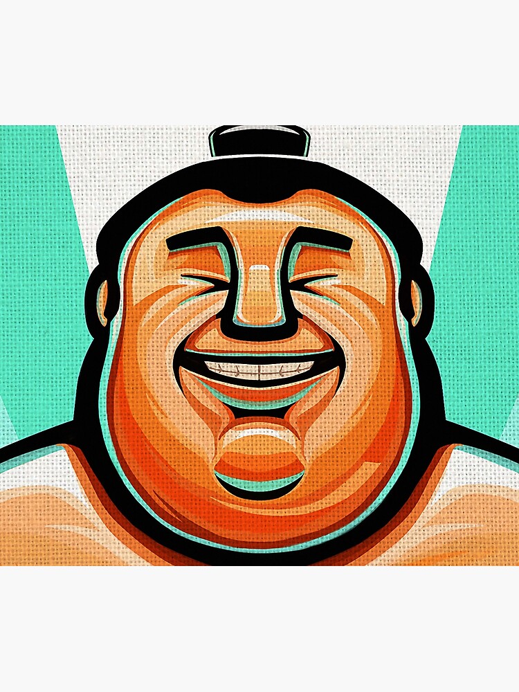 "Happy Sumo Wrestler with guitar" Poster by lucasottomuller | Redbubble