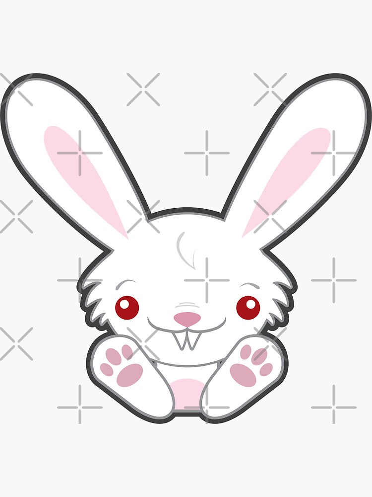 "Cute Kawaii Vampire Bunny Rabbit" Sticker for Sale by LisaMarieArt ...