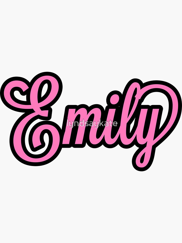 "Emily" Sticker for Sale by lyndsaykate | Redbubble
