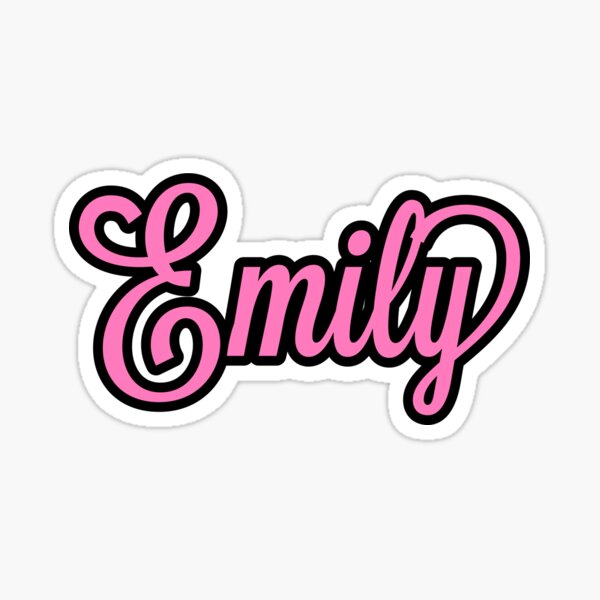 "Emily" Sticker for Sale by lyndsaykate | Redbubble