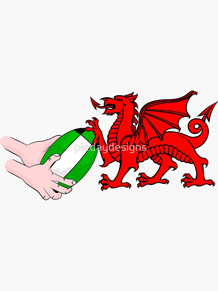 "Wales Rugby Flag" Sticker by piedaydesigns | Redbubble