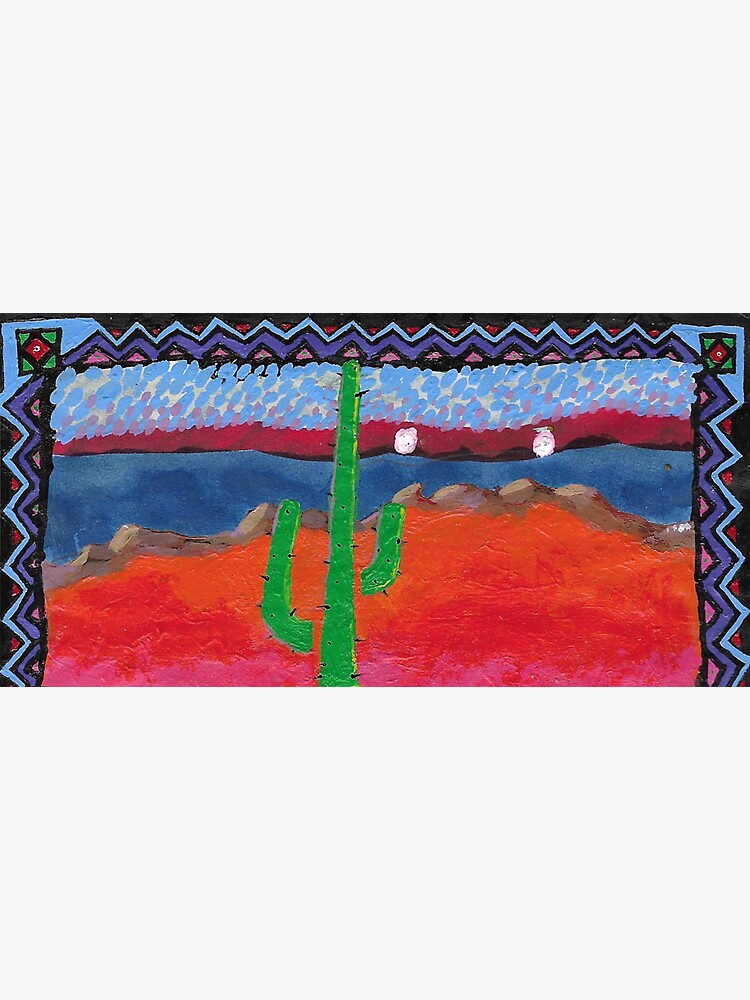 "Cactus Painting by Captain Whizzo 1970's" Sticker by PopDropDesign ...