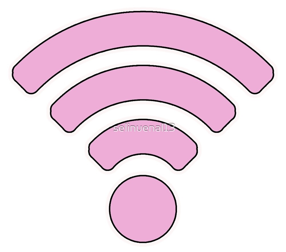 «Pink Wifi Logo» de selinuenal13 | Redbubble
