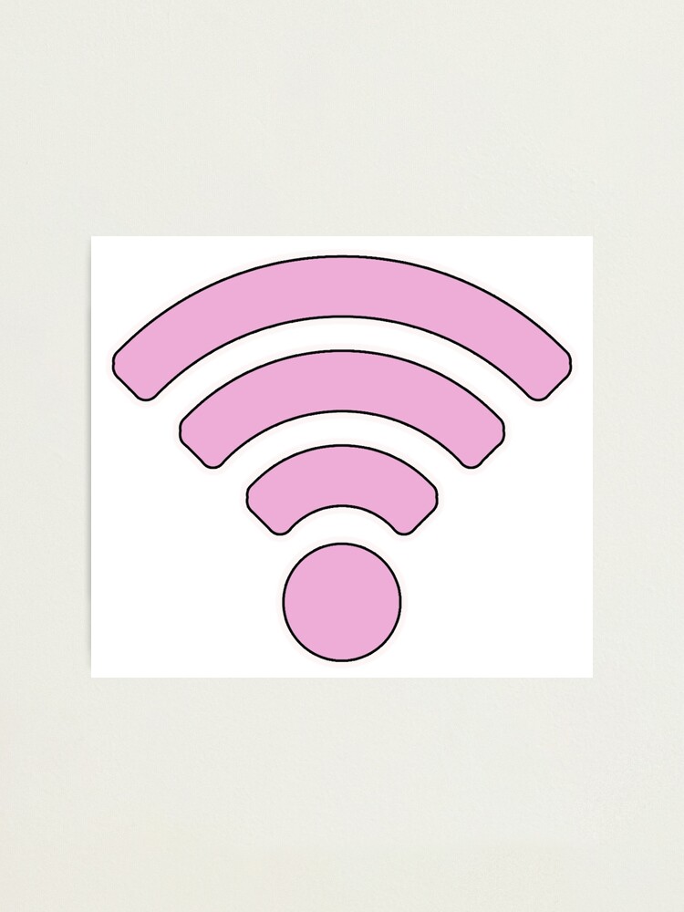 "Pink Wifi Logo" Photographic Print for Sale by selinuenal13 | Redbubble