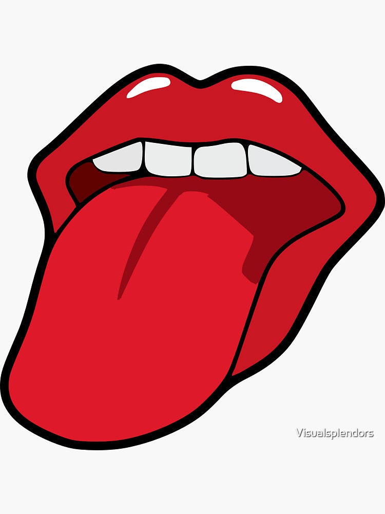 "Sticking Out Your Tongue" Sticker for Sale by Visualsplendors | Redbubble