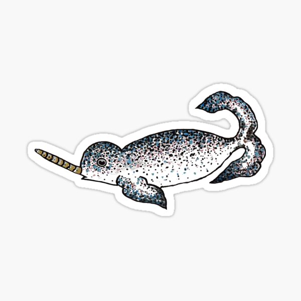 "Narwhal Unicorn of the Sea Drawing" Sticker for Sale by Michelebuttons ...