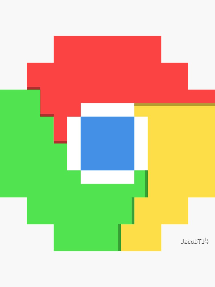 "Pixel Chrome Icon" Sticker for Sale by JacobT14 | Redbubble