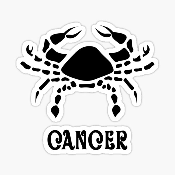 "Cancer Zodiac Sign" Sticker by coolfuntees | Redbubble