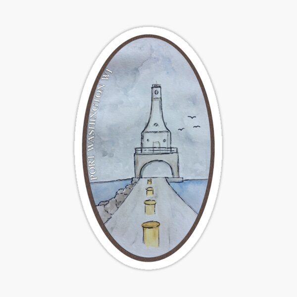 "Port Washington Lighthouse" Sticker for Sale by Obiskobing | Redbubble