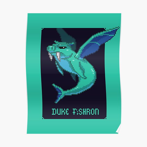 "Duke Fishron - Terraria Poster" Poster for Sale by joGdraws | Redbubble
