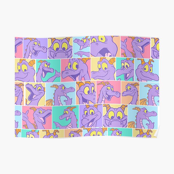 "Figment Block pattern" Poster for Sale by Figmentwdw1982 | Redbubble