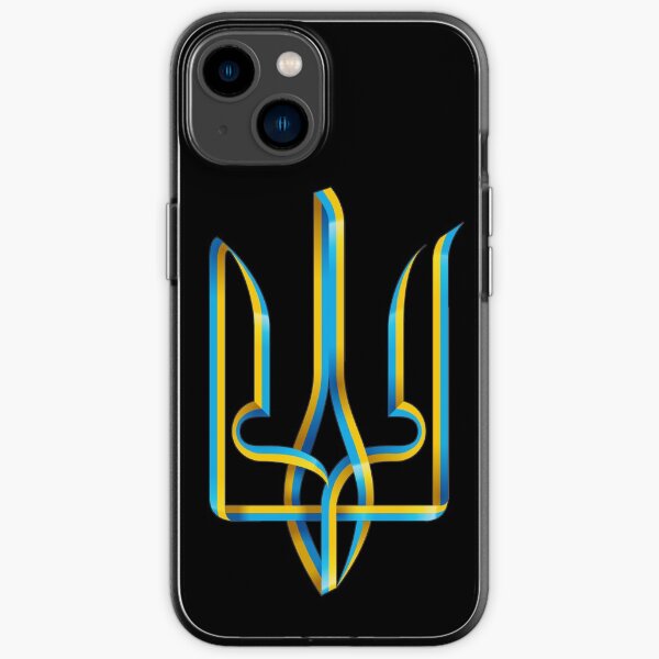 "Ukrainian Flag Tryzub" iPhone Case for Sale by goldengallery | Redbubble
