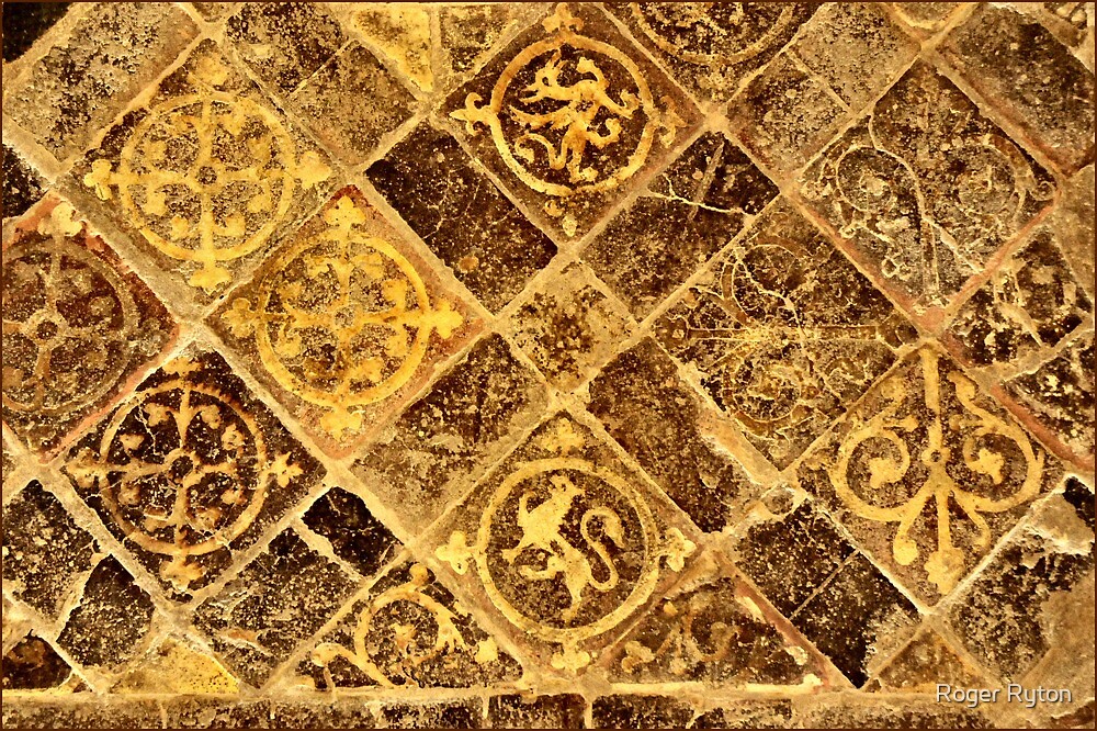 "Lacock Abbey, medieval floor tiles" by Roger Ryton | Redbubble