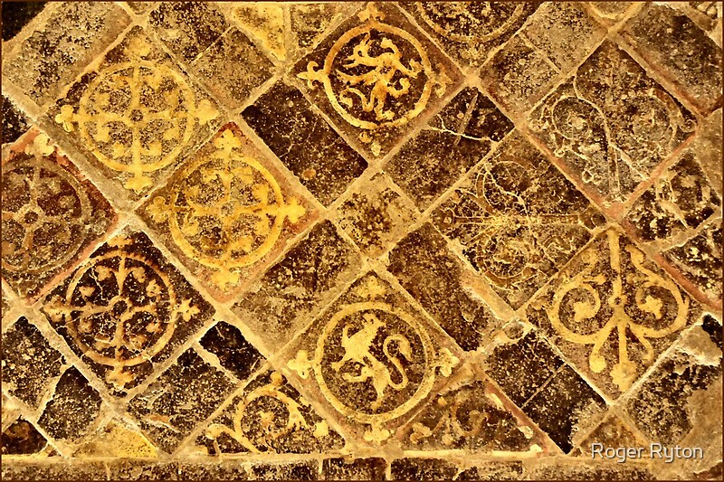 "Lacock Abbey, medieval floor tiles" by Roger Ryton | Redbubble