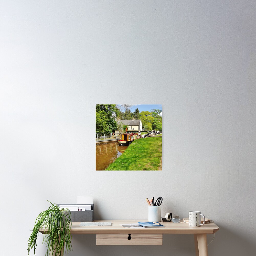 "Brynich Lock, Monmouthshire & Brecon Canal" Poster by Pau7a | Redbubble