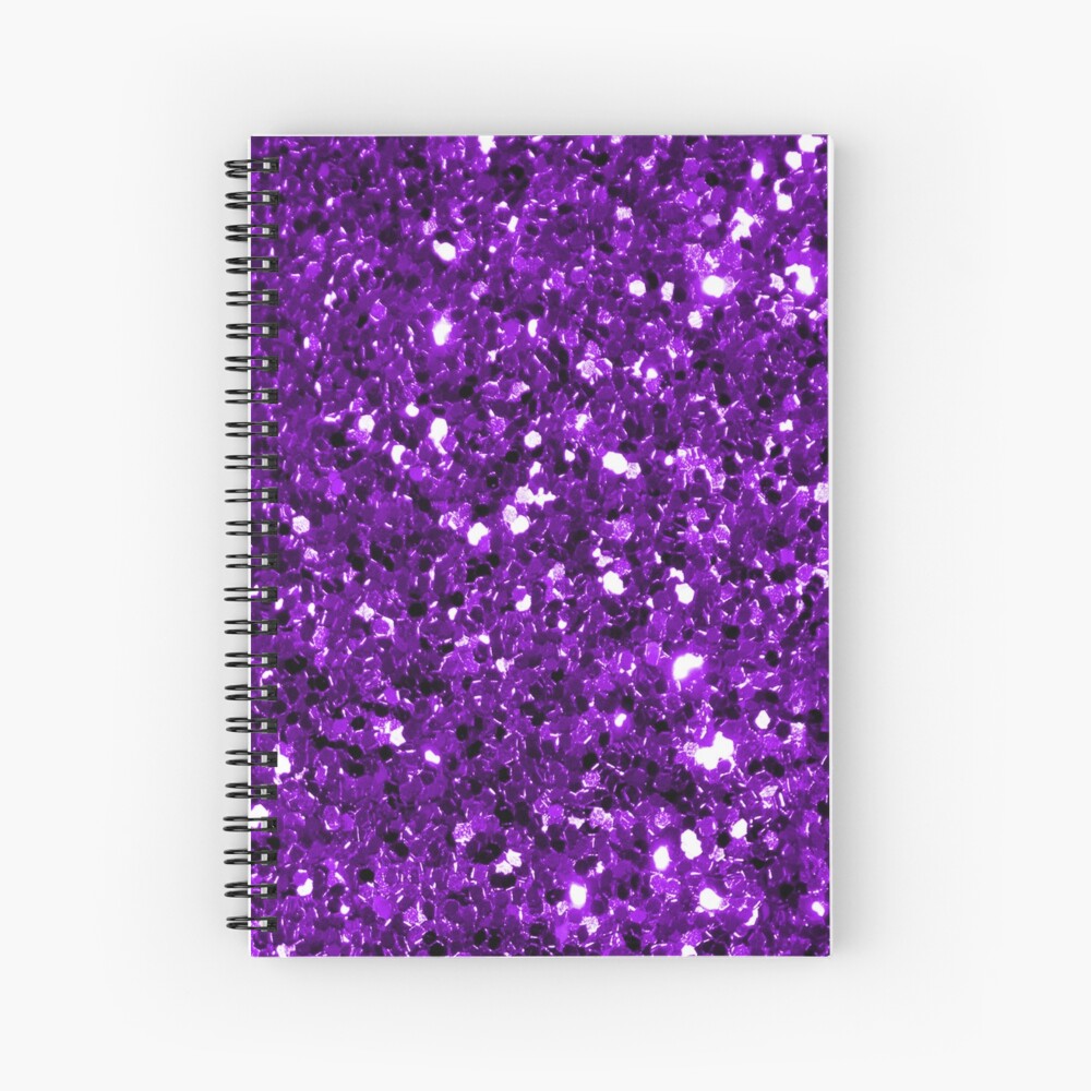 "Purple Sparkly Glitter Confetti" Spiral Notebook for Sale by ...