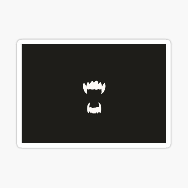 "Vampire teeth" Sticker by fernandoindio | Redbubble