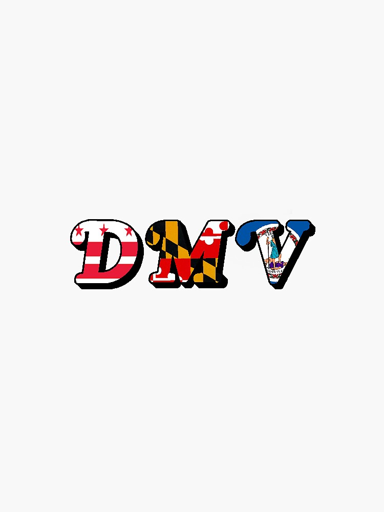 "DMV" Sticker for Sale by beetlebaby7 | Redbubble