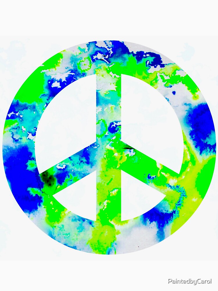 "Green Peace Symbol " T-shirt for Sale by PaintedbyCarol | Redbubble ...