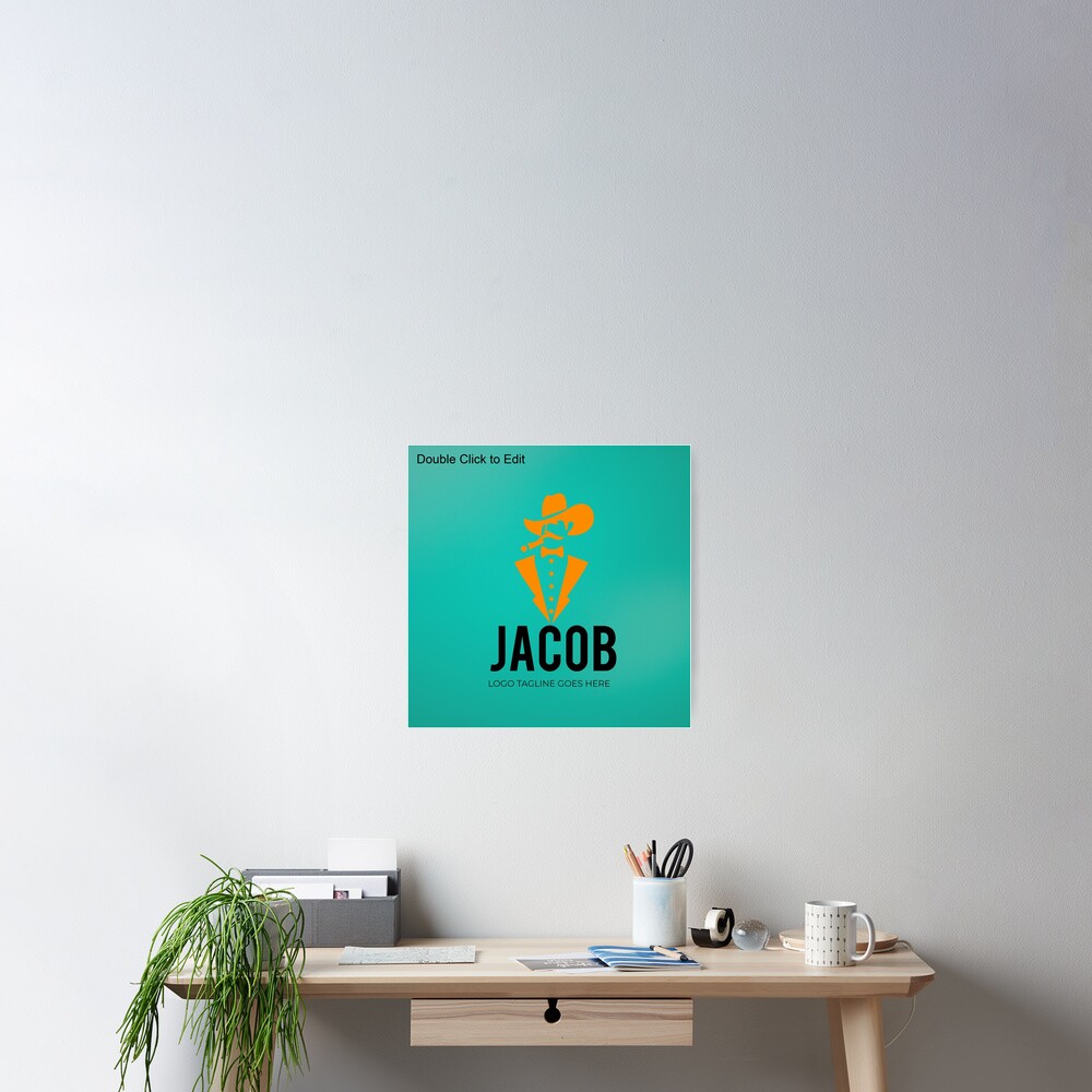 "jacob logo tagline goes here" Poster for Sale by imran8401057121 ...