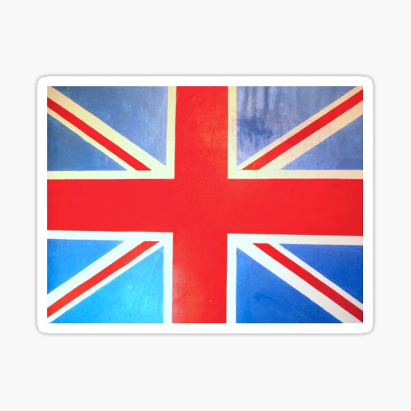 "Union Jack Wall Art Painting" Sticker by A-Morrell-Art | Redbubble