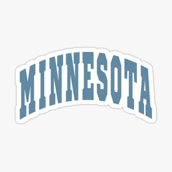 "Minnesota Varsity Lettering Design" Sticker for Sale by rydland ...