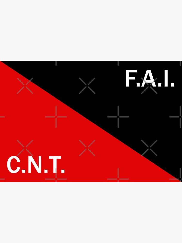Pegatina «Bandera CNT-FAI» de KulakPosting | Redbubble