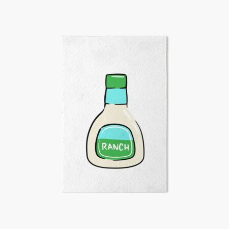 "Ranch - salad dressing bottle (blue)" Art Board Print by littlearrow ...
