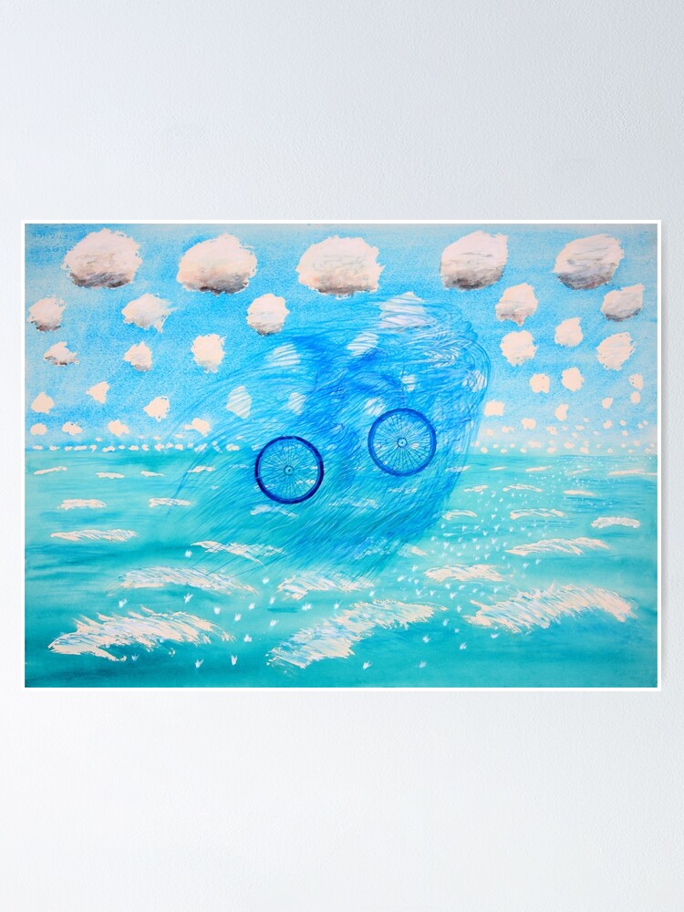 "Dissolving Cyclist" Poster for Sale by AwareEvolving | Redbubble