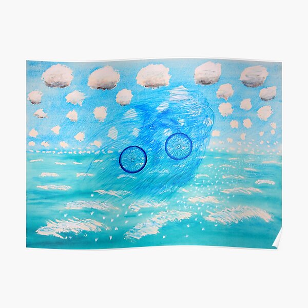 "Dissolving Cyclist" Poster for Sale by AwareEvolving | Redbubble