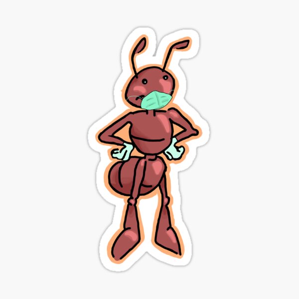 "Covid-safe ant" Sticker by sydkwatk12 | Redbubble