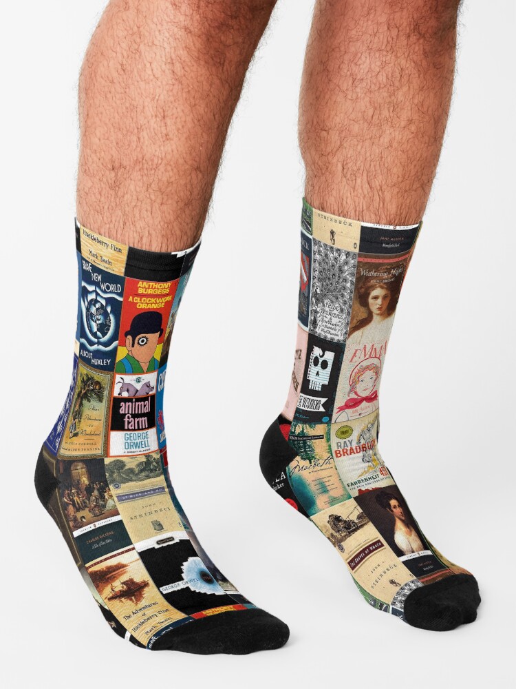 "Classic Literature Book Covers " Socks for Sale by luv2right | Redbubble