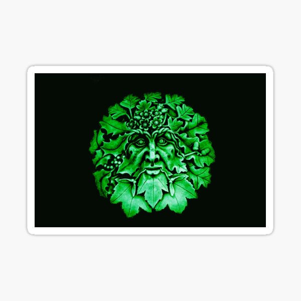"Green Man" Sticker by Evita | Redbubble
