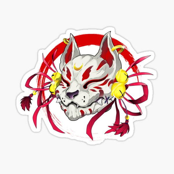 "kitsune 狐" Sticker for Sale by Proadvance | Redbubble