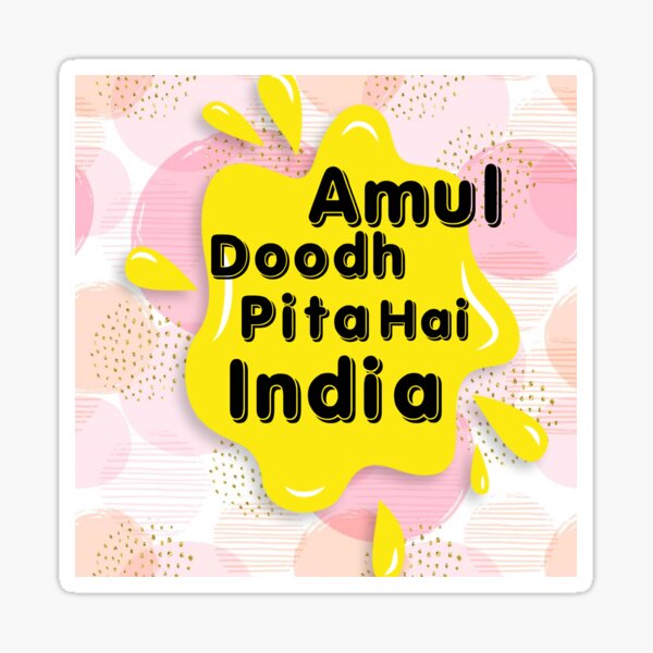 "Amul " Sticker for Sale by PODDAR777 | Redbubble