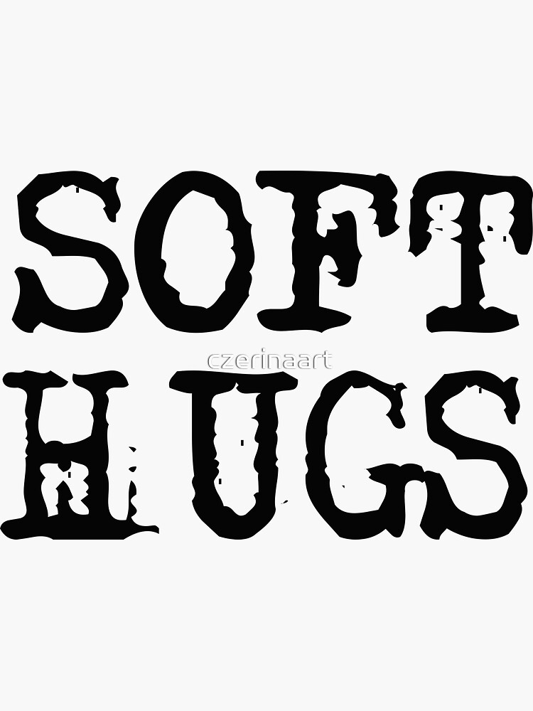 "SOFT HUGS" Sticker by czerinaart | Redbubble