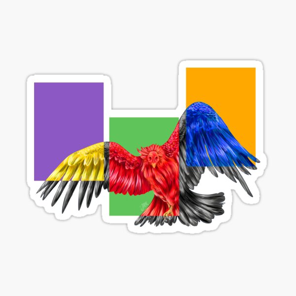 "Color Wheel Condor" Sticker by Greengoatt | Redbubble