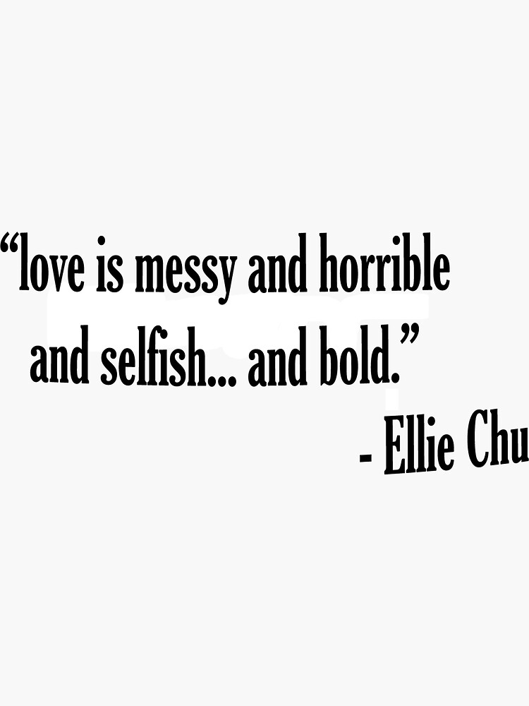 "The Half of It - Ellie Chu Quote" Sticker by dommer123 | Redbubble