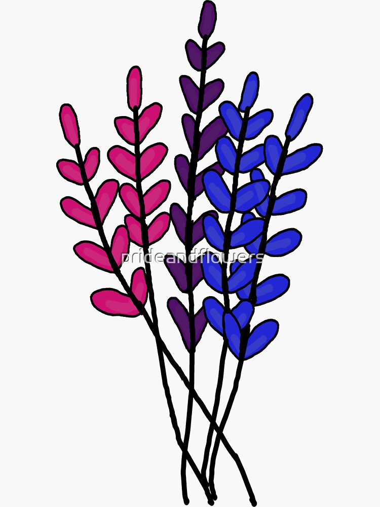 "Subtle Bi Flag 2" Sticker for Sale by prideandflowers | Redbubble
