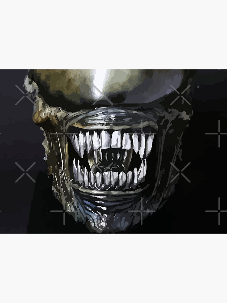 "Alien Mouth 2" Sticker for Sale by muskitt | Redbubble