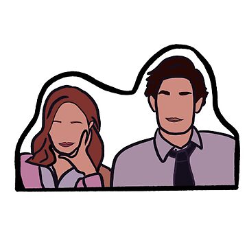 "Jim and Pam" Sticker for Sale by jordaneilers | Redbubble