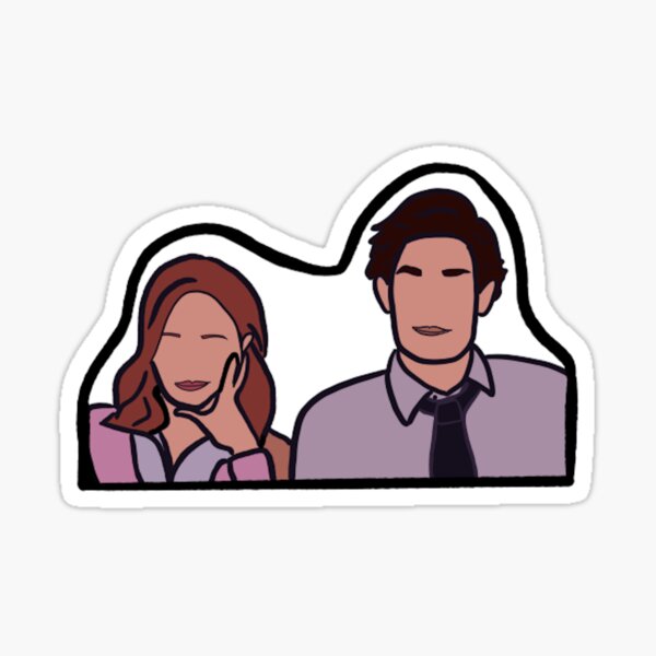 "Jim and Pam" Sticker for Sale by jordaneilers | Redbubble