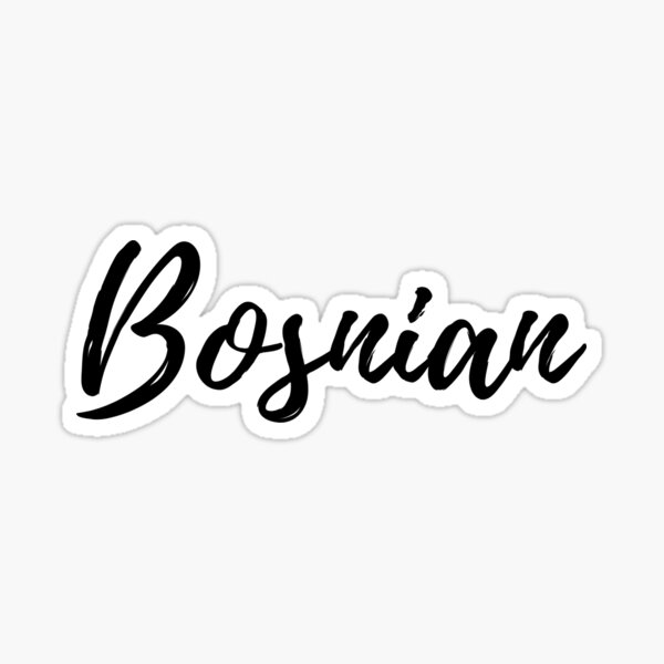 "Bosnian cursive" Sticker by arisovsic19 | Redbubble